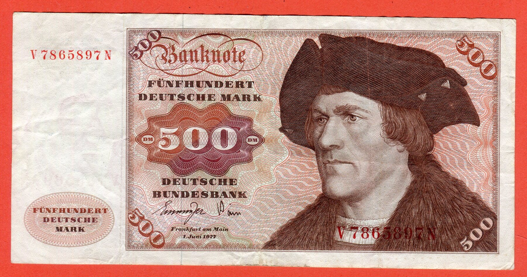 Bundesrepublik Deutschland 500 DM Deutsche Mark BRD 1977 Deutsche ...