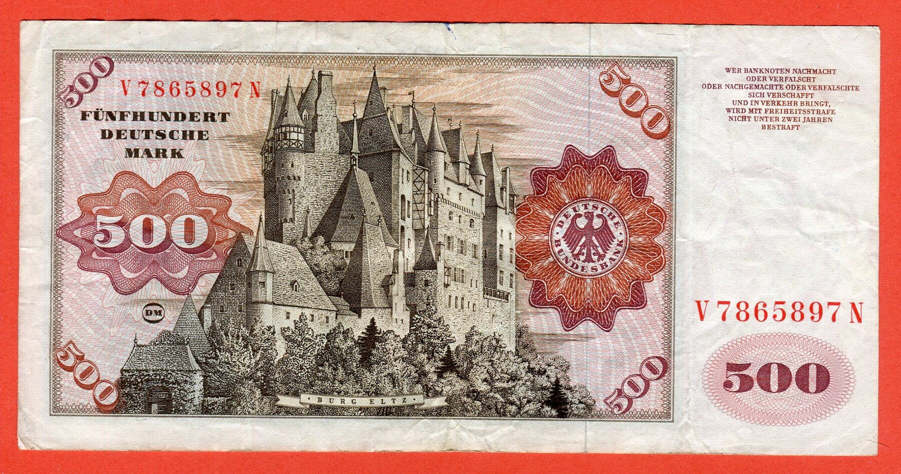 Bundesrepublik Deutschland 500 DM Deutsche Mark BRD 1977 Deutsche ...