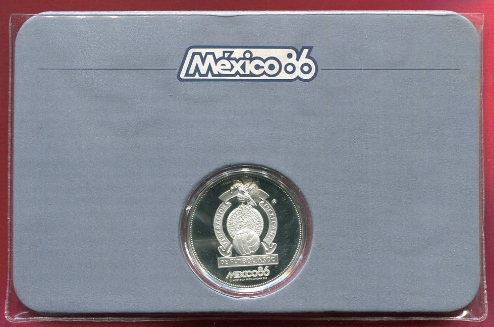 FIFA Fußball-Weltmeisterschaft Mexiko 1986 - Offizielle Silbermedaille ...