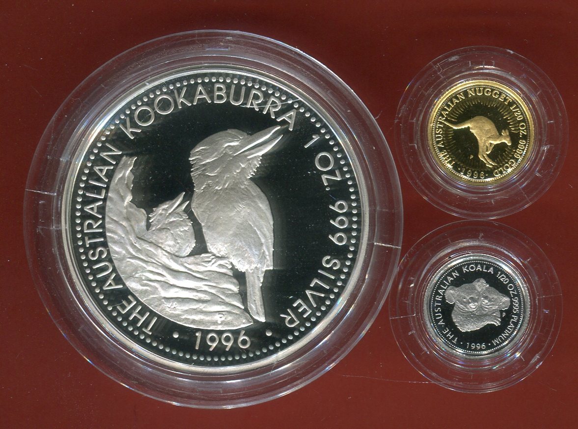 Australien Australia Silber-, Gold- und Platinmünze - Mini Proof Set ...