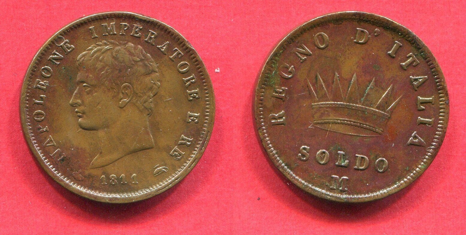 Kingdom of Italy Königreich Italien Soldo 1811 M Napoleon I. Milano ...
