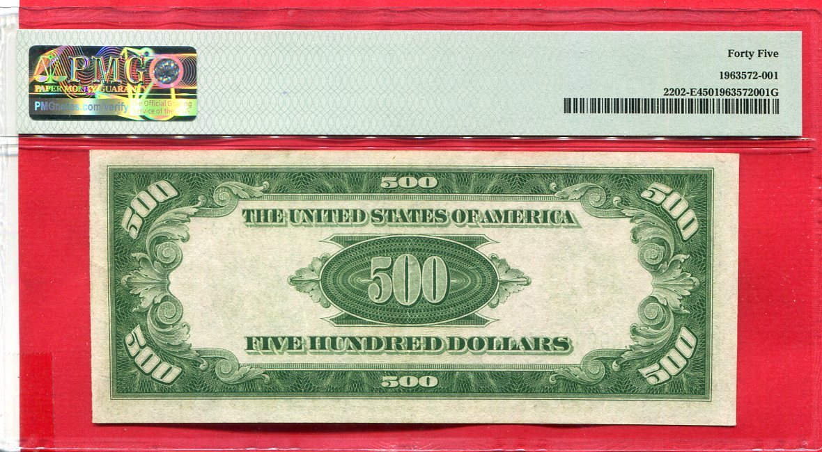 USA 500 Dollar Banknote Series of 1934 Mc. Kinley Richmond Federal ...