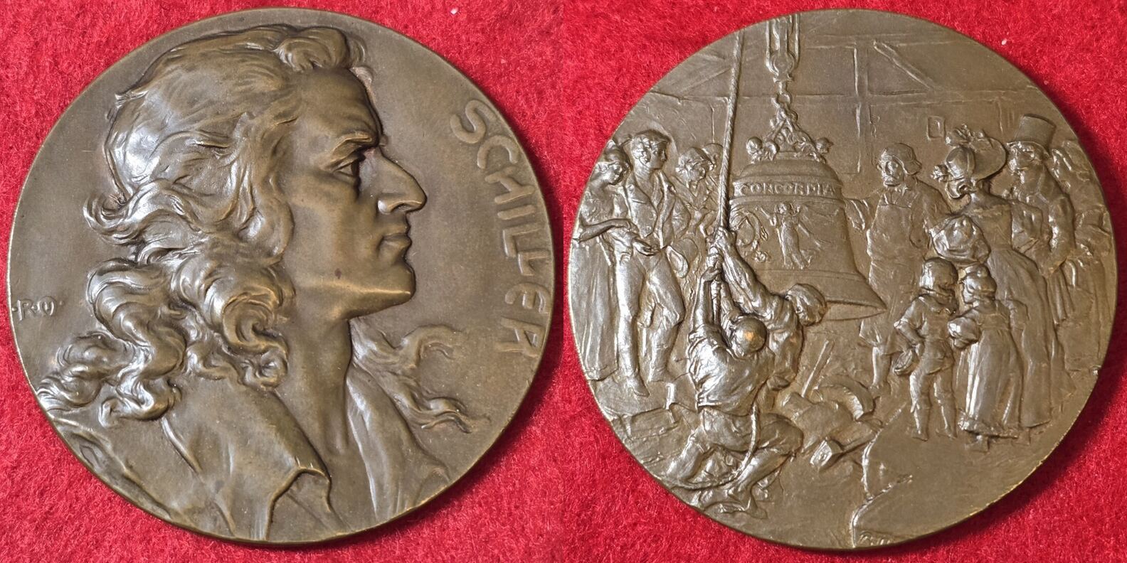 Marbach Württemberg Bronzemedaille o.J. Auf die Einweihung der Glocke ...