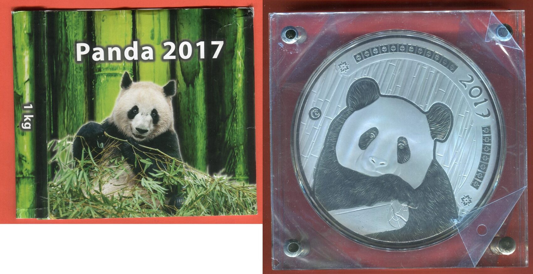 Republique du Burkina Faso 1500 Francs CFA - 1 kg Zink 2017 Giant Panda ...