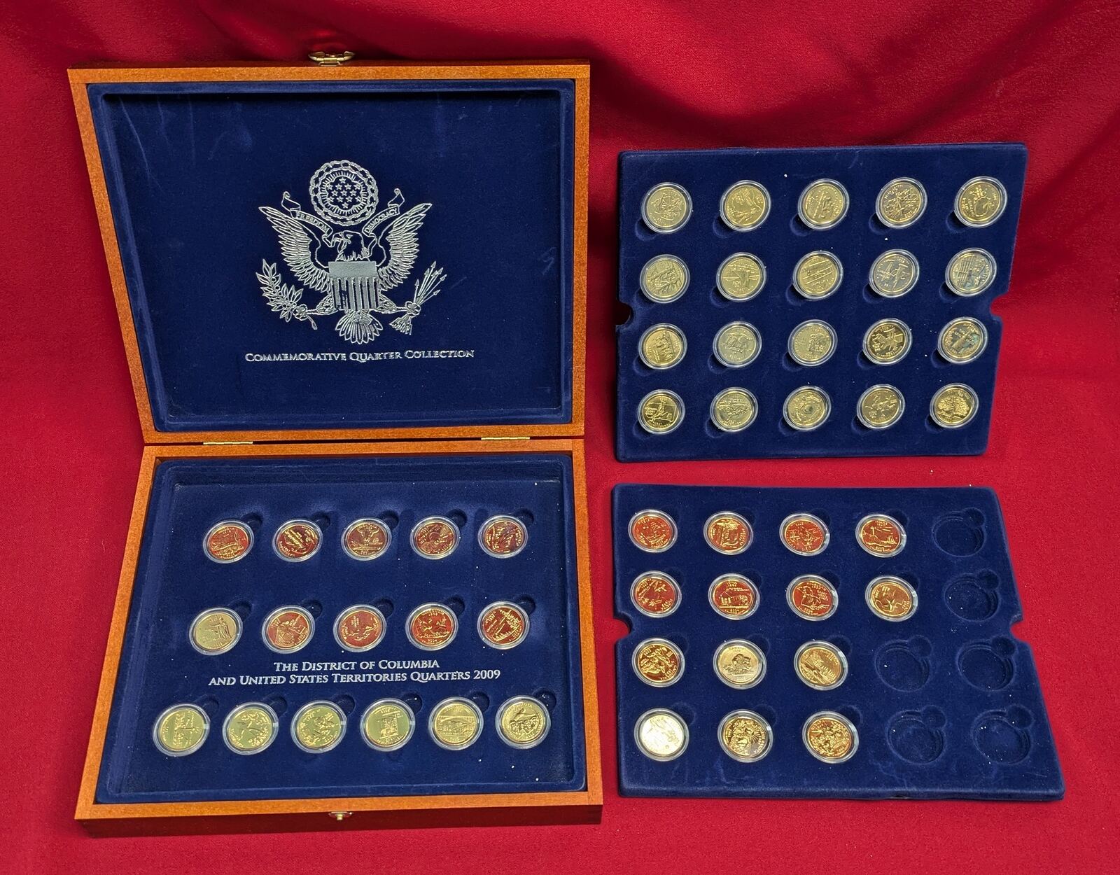 USA 50 x Quarter Dollar im attraktiven Set 1999-2008 State Quarter Gold ...