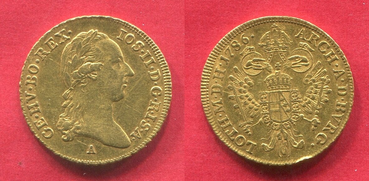 Österreich Haus Habsburg RDR Dukat Ducat Gold 1786 A Joseph II (1780 ...