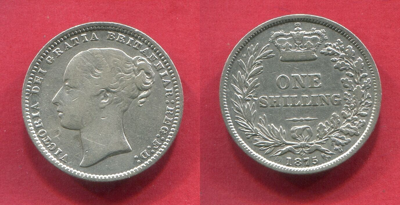 Englang Großbritannien Great Britain Shilling 1875 Victoria 1837 - 1901 ...