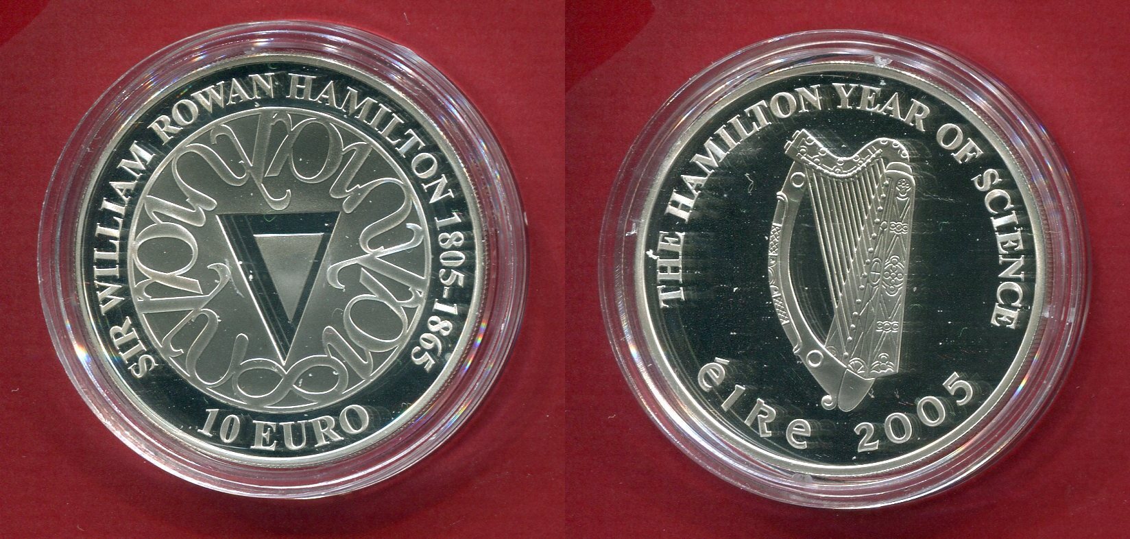 Irland 10 Euro Silbermünze 2005 200. Geburtstag von Sir William Rowan ...