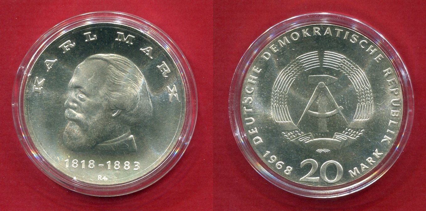 Deutsche Demokratische Republik 20 Mark Gedenkmünze 1968 150 ...