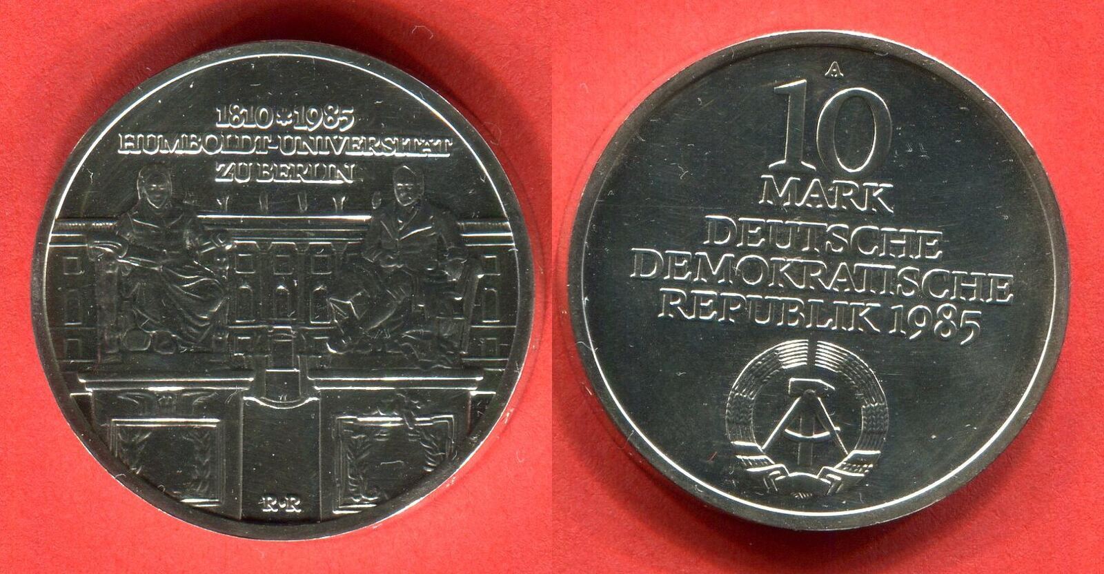 Deutsche Demokratische Republik 10 Mark Silbergedenkmuenze 1985 ...