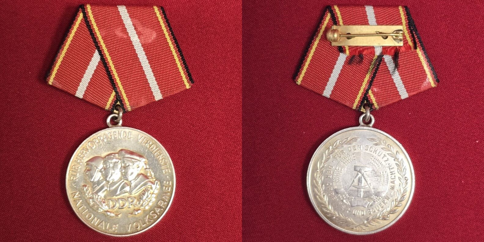 Eastern Germany DDR GDR Tragbare Medaille Orden mit Band o.J. Für ...