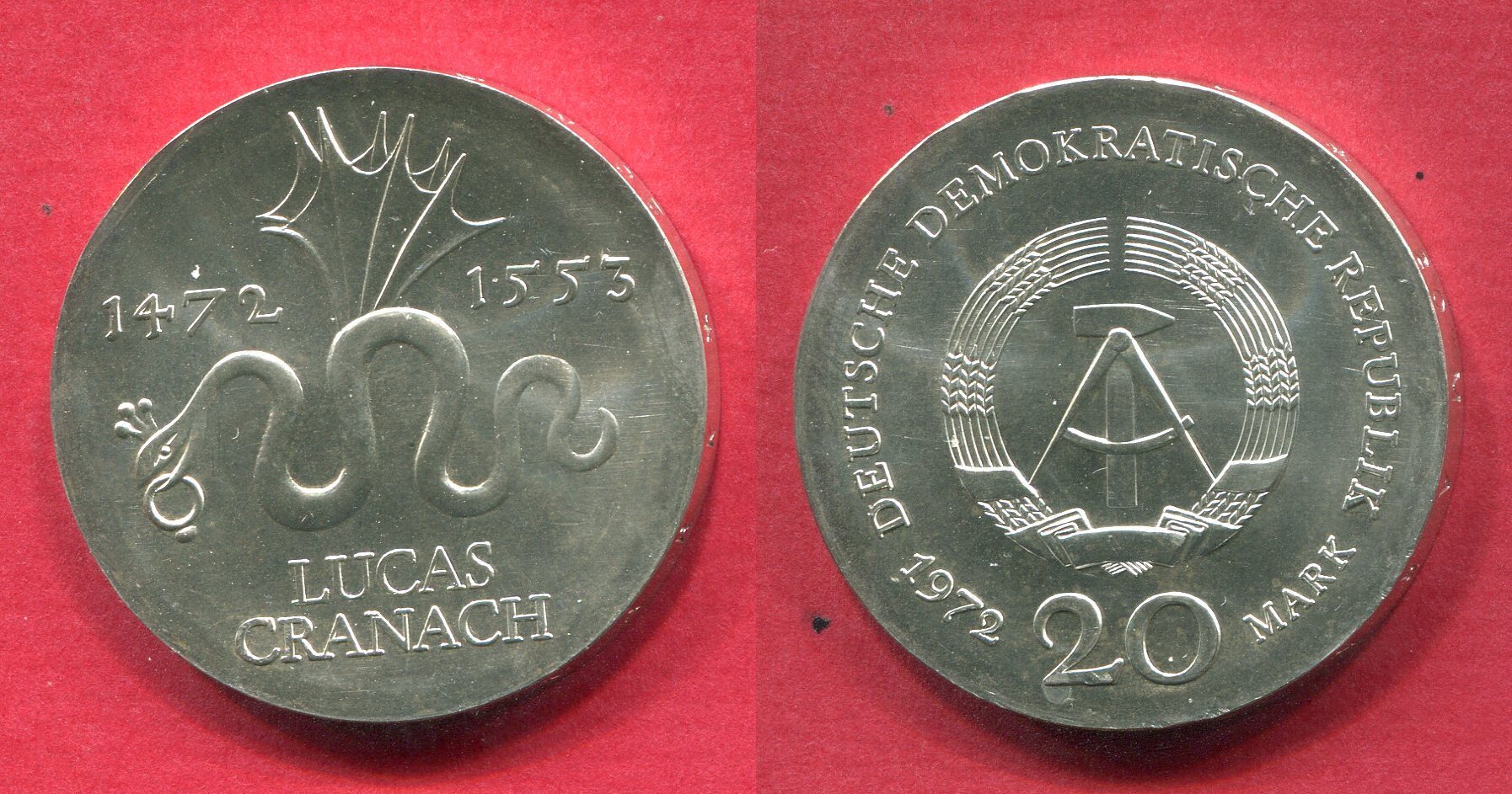 Deutsche Demokratische Republik DDR 20 Mark Gedenkmünze 1972 500 ...