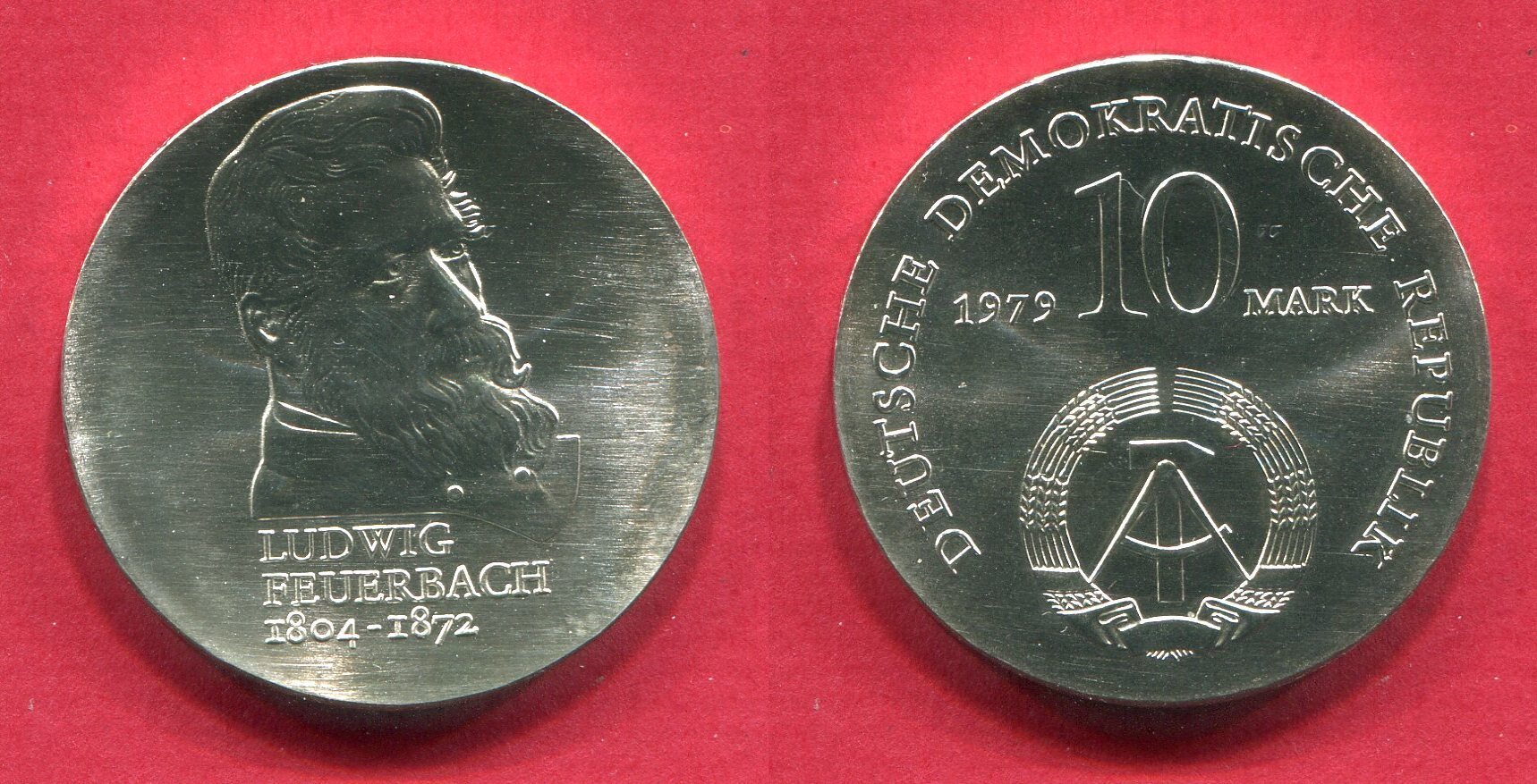 Deutsche Demokratische Republik DDR 10 Mark 1979 Gedenkmünze zum 175 ...