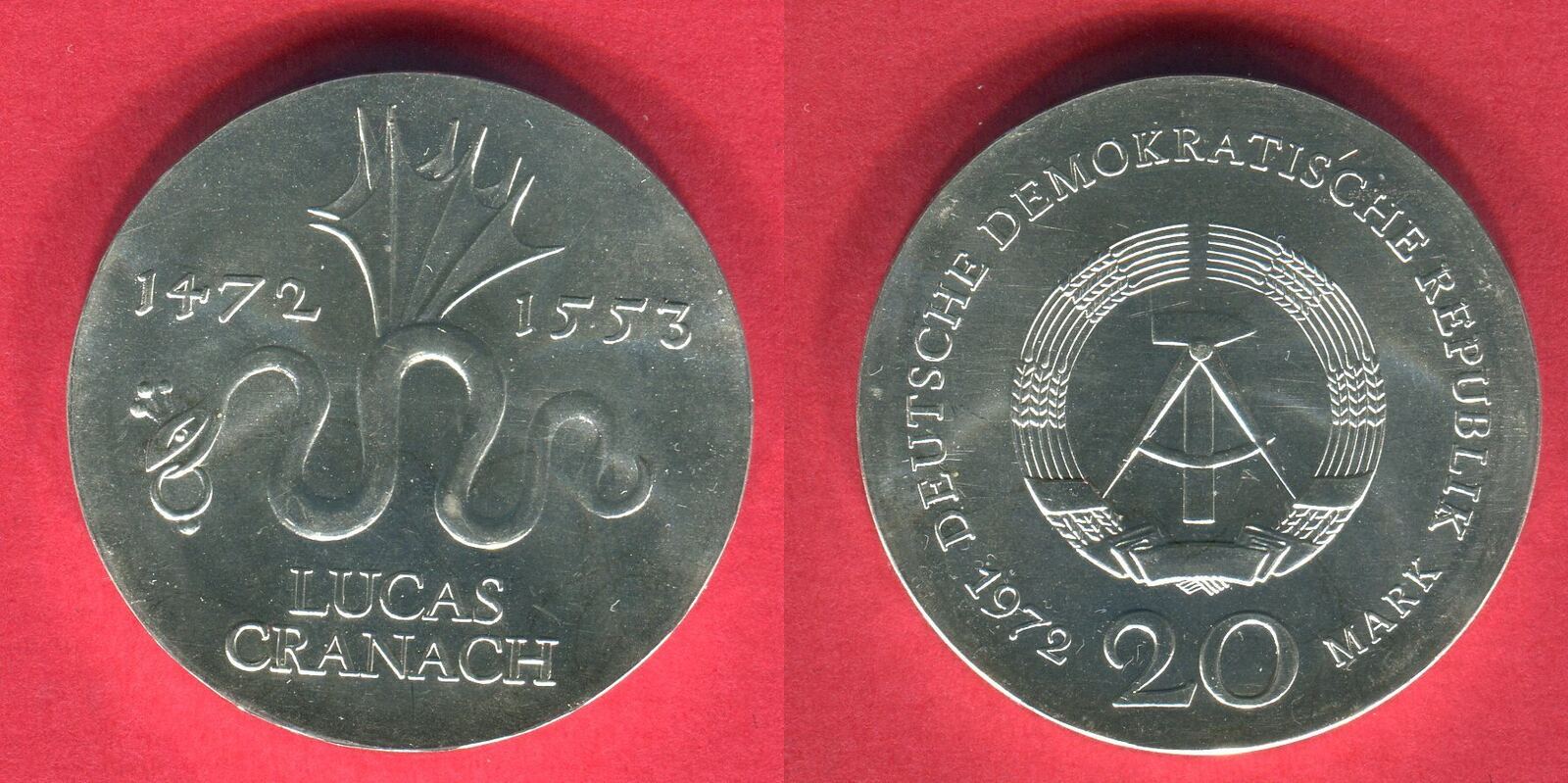 Deutsche Demokratische Republik DDR 20 Mark Gedenkmünze 1972 500 ...