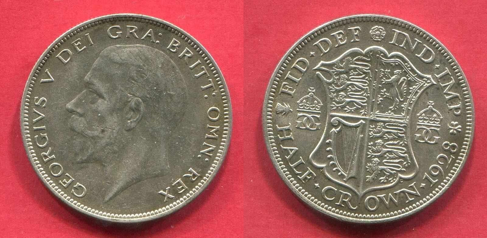 Englang Großbritannien Great Britain Half Crown 1928 Georg George V ...
