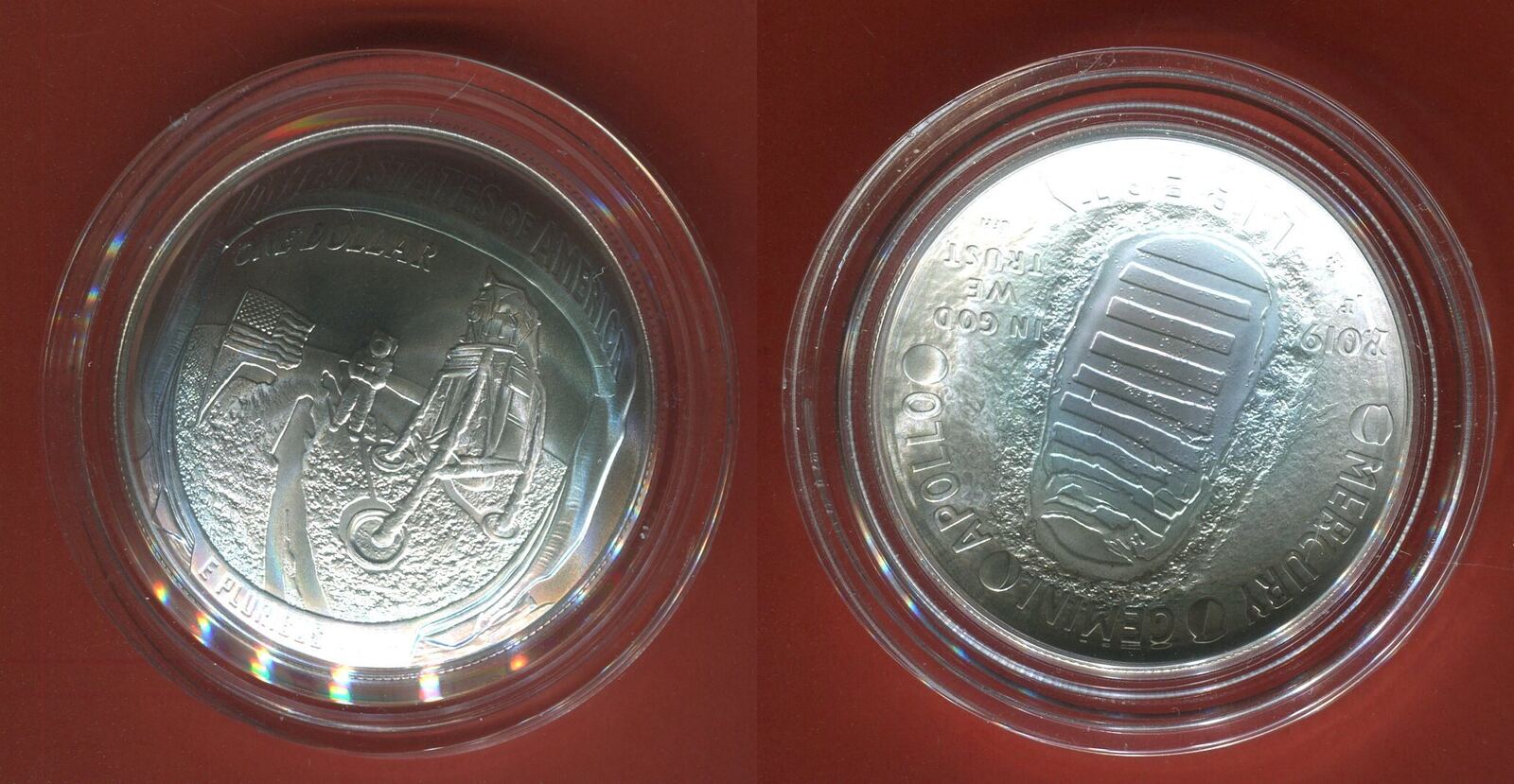 USA 1 Dollar Silbermünze 2019 Apollo 11 - 50th Anniversary ...