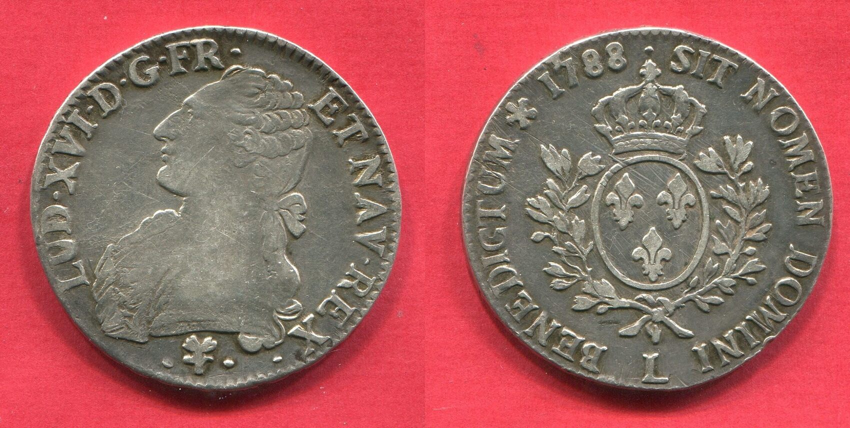 Frankreich Ecu 1788 L Louis XVI. Paris Écu aux branches d'olivier ...