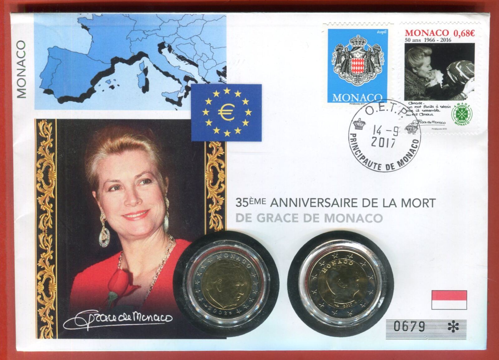 2 x 2 Euro Münzen 2002 & 2017 Rainier III. & Prince Albert II. de ...