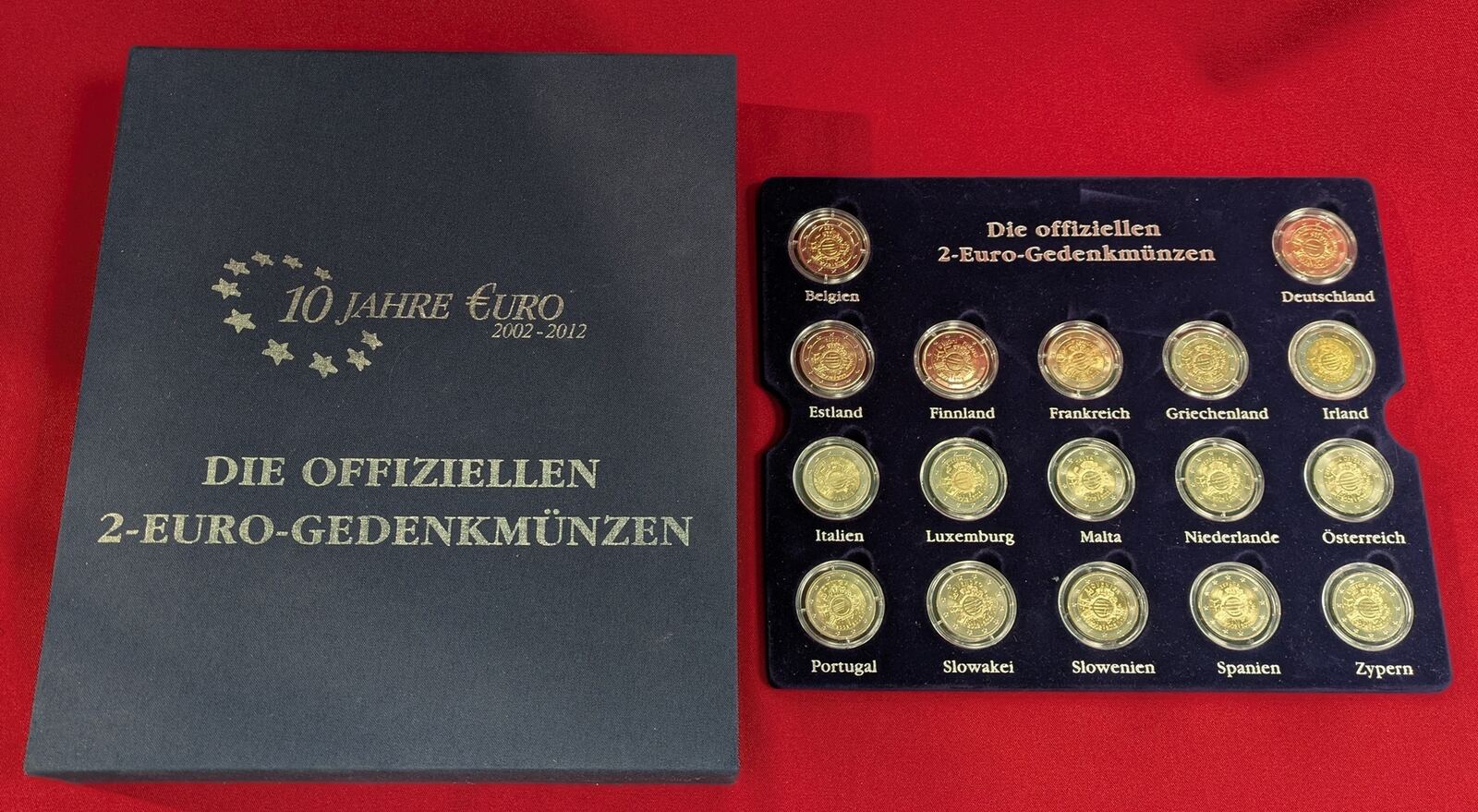 Europa 17 x 2 Euro Gedenkmünzen 2012 10 Jahre Euro Bargeld unc with ...
