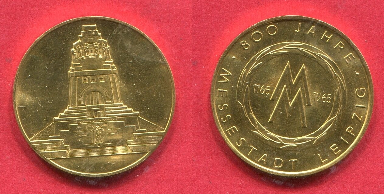 DDR Goldmedaille GDR Gold Medaille DDR DDR Goldmedaille 1965 800 Jahre ...