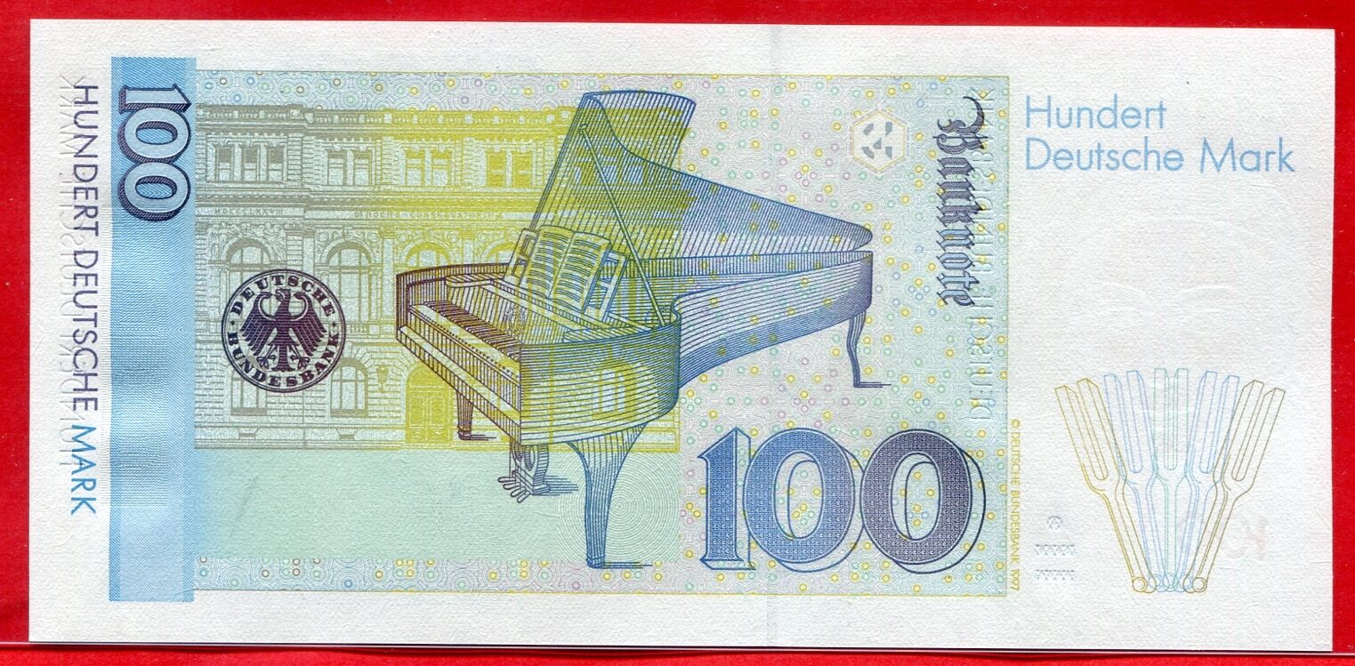 Bundesrepublik Deutschland 100 DM Deutsche Mark Banknote Geldschein ...