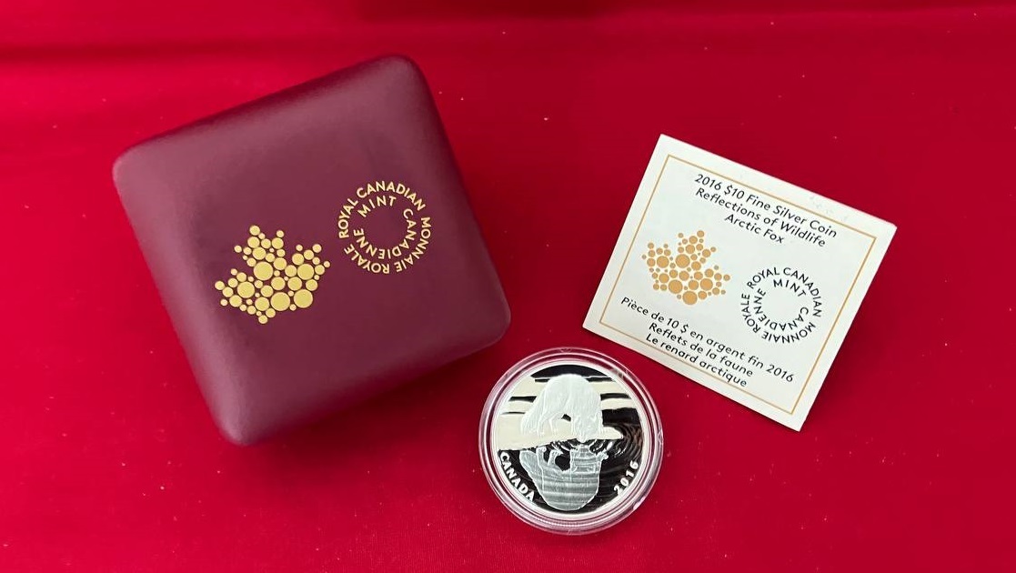 Kanada 10 Dollars Silbermünze 2016 Reflections of Wildlife - Arctic Fox ...