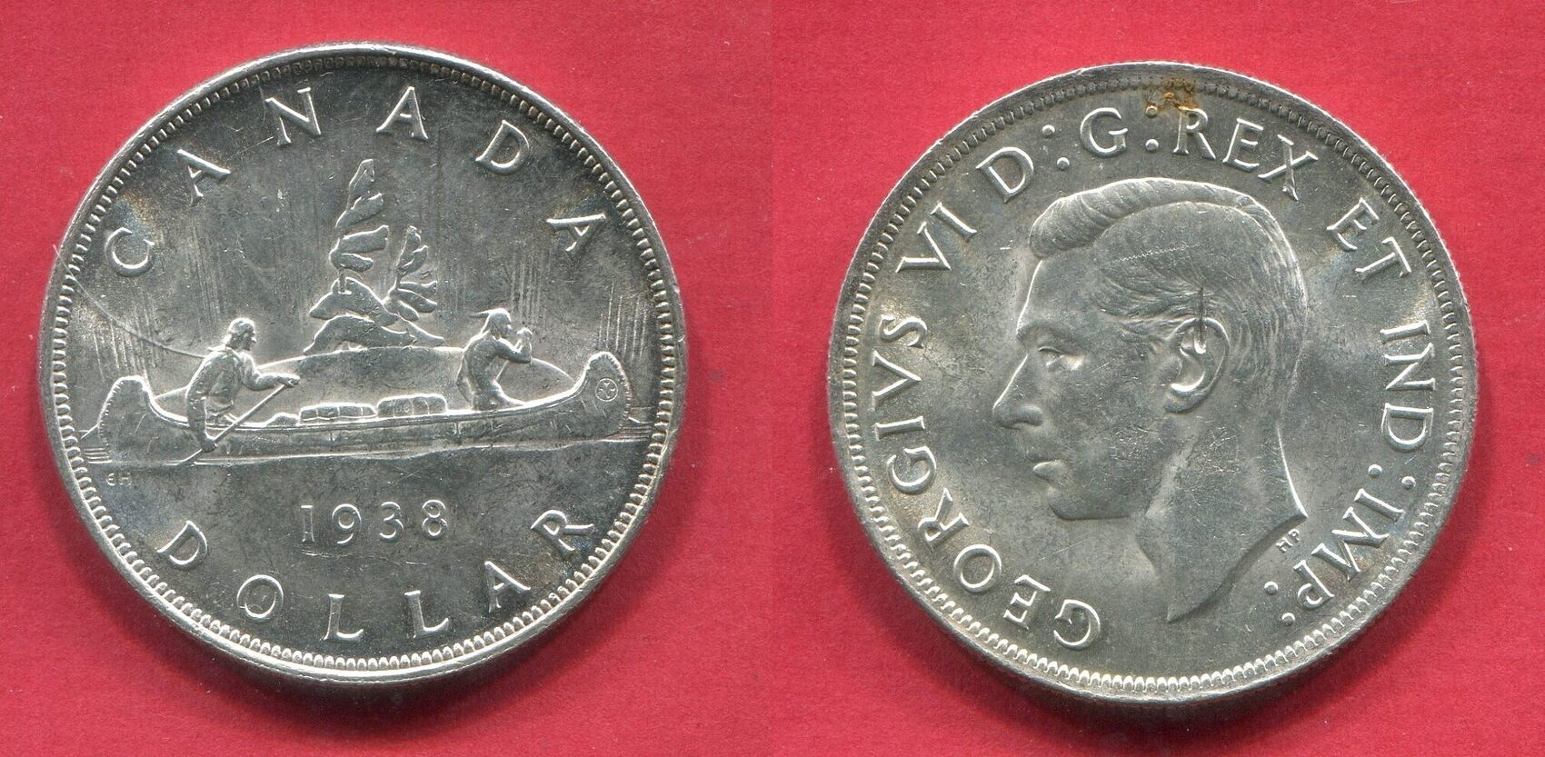 Kanada Canada 1 Dollar Standard Circulation Coin Silber Silver 1938 ...