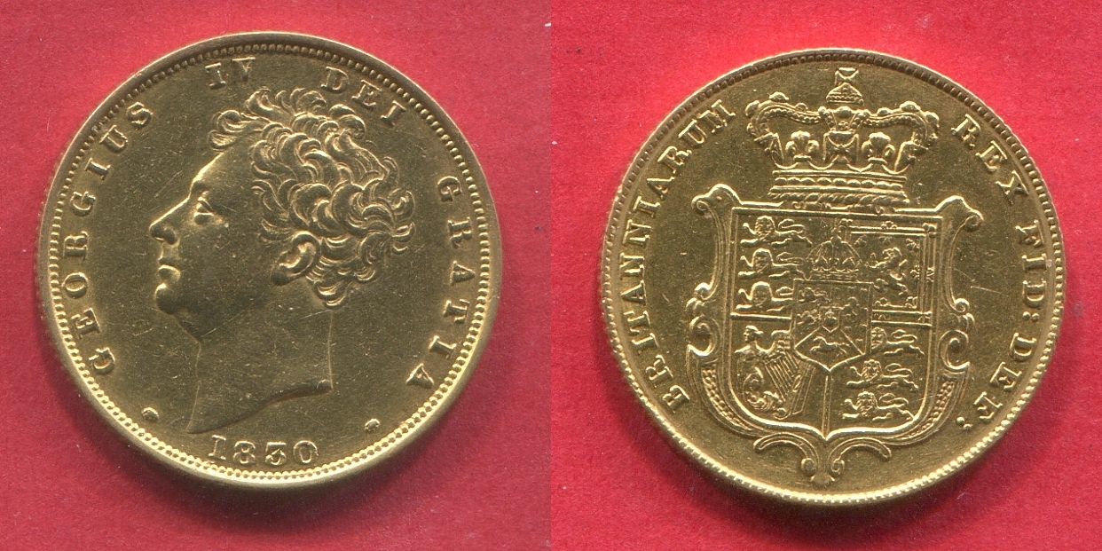 Englang Großbritannien Great Britain UK Sovereign Gold 1830 Georg ...