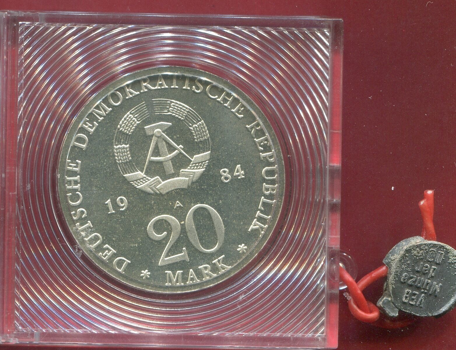 DDR Eastern Germany FRG 20 Mark Silbermünze 1984 225. Todestag von ...