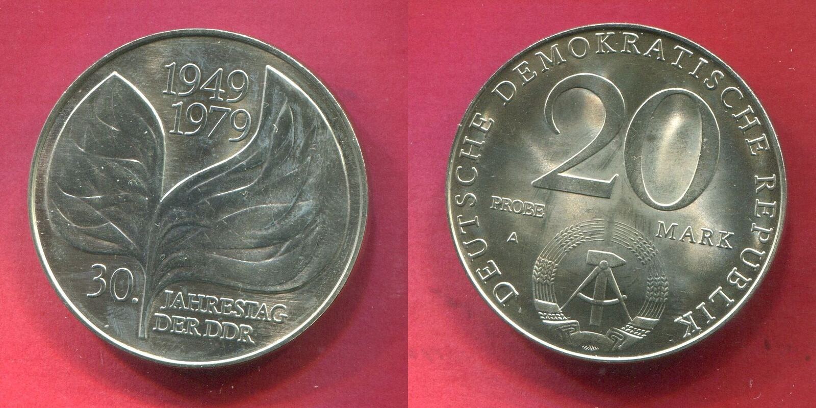 DDR GDR Deutsche Demokratische Republik 20 Mark Probe 1979 30 Jahre DDR ...