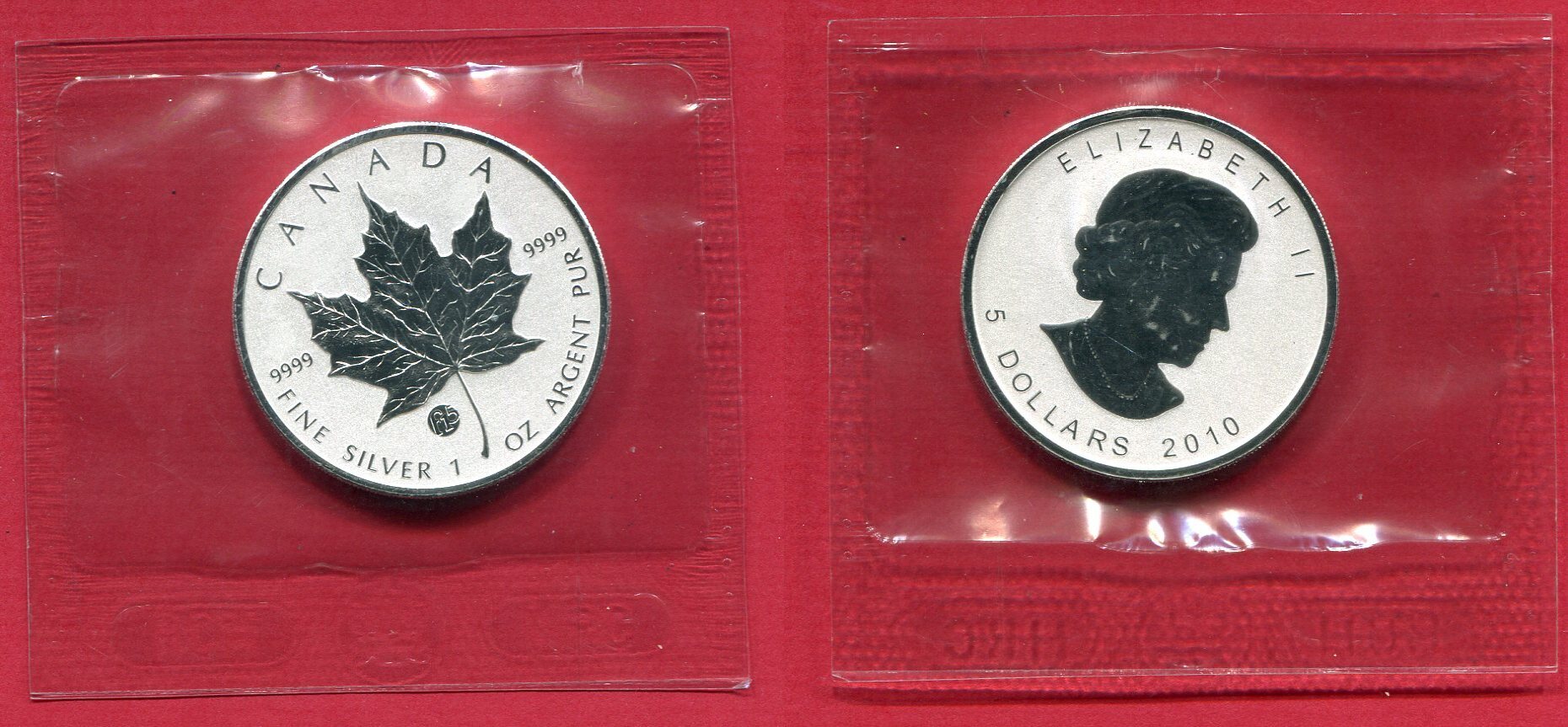 Kanada 5 Dollar Silber 2010 Maple Leaf Privy Mark F15 (1 oz) BU in original foil | MA-Shops