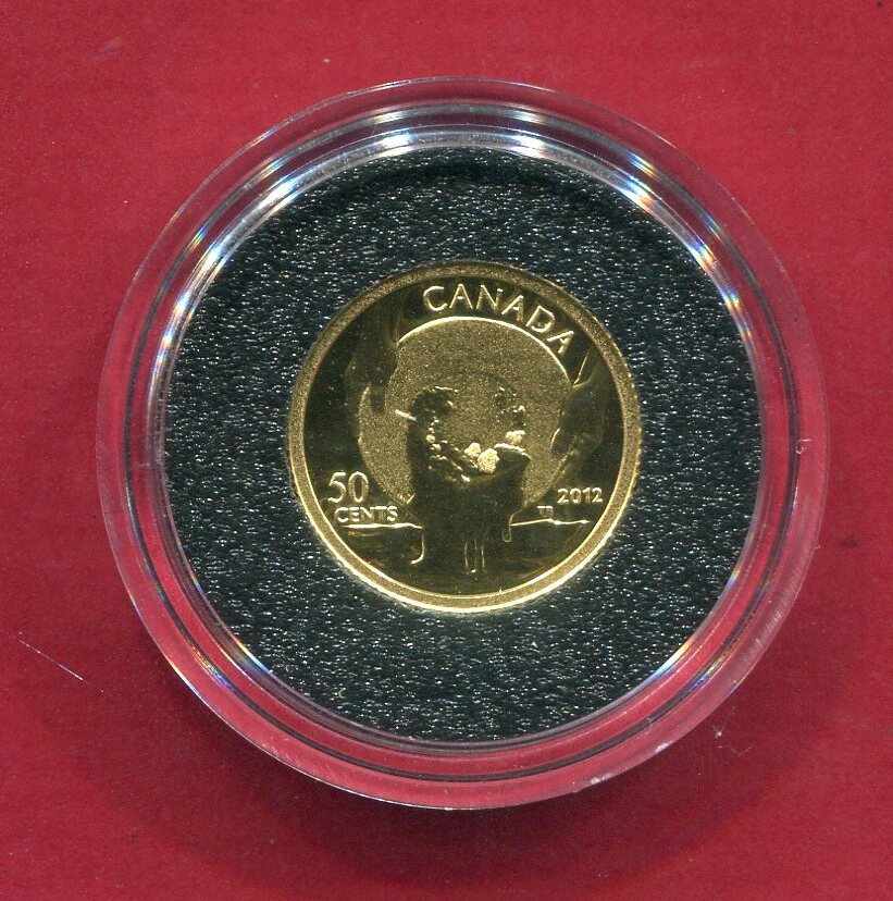 Kanada 50 Cents Gold 2012 Cariboo Gold Rush (1/25 oz) proof in capsule ...