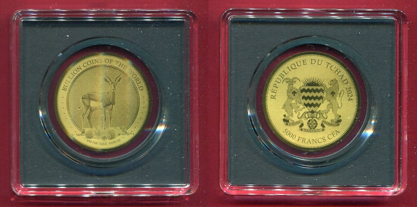 Tschad 5000 Francs CFA Gold 2024 Bullion Coins of the World ...