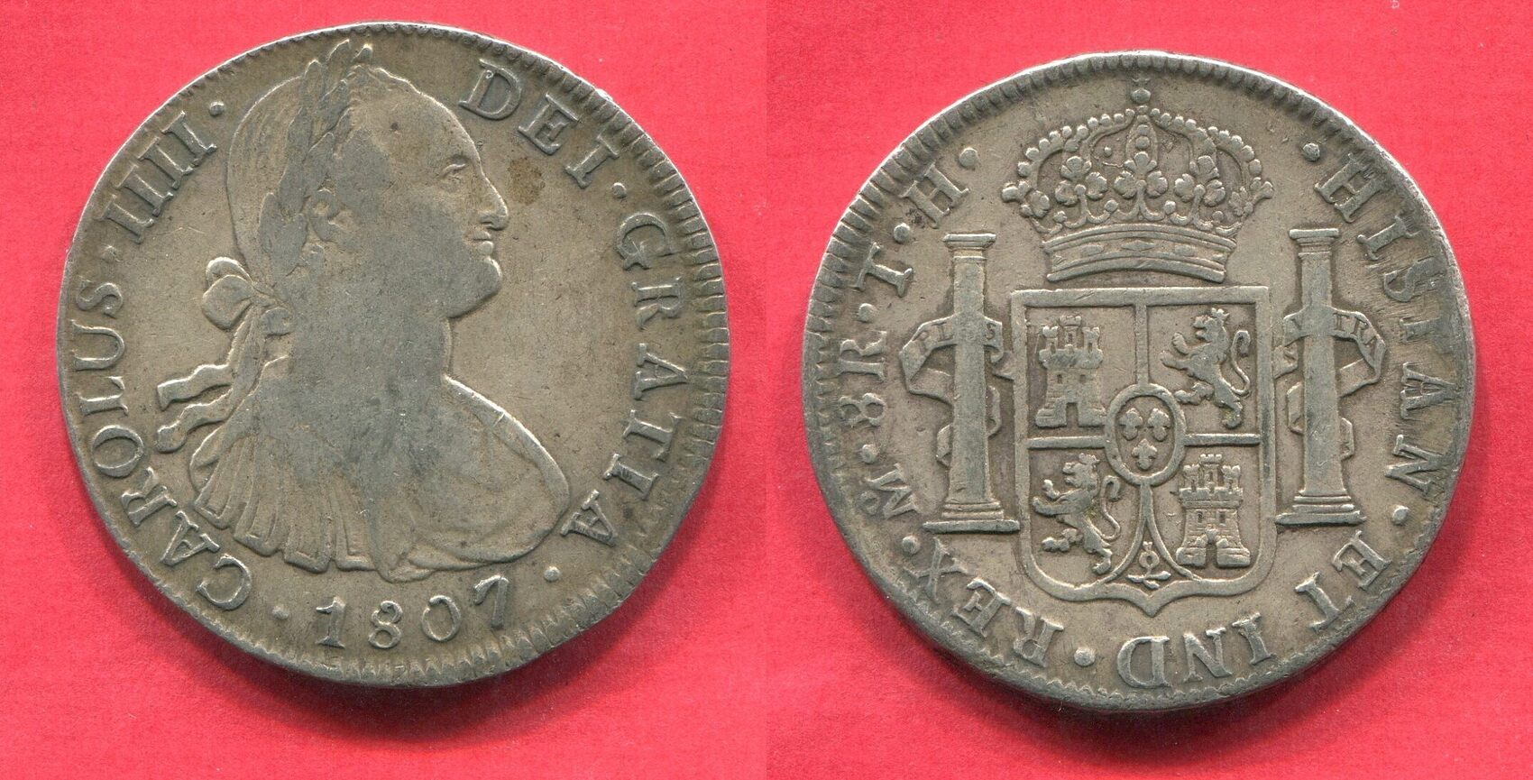 Mexico 8 Reales Silber 1807 MO Karl IV. Carolus Carlos IIII. USA vf/ef ...