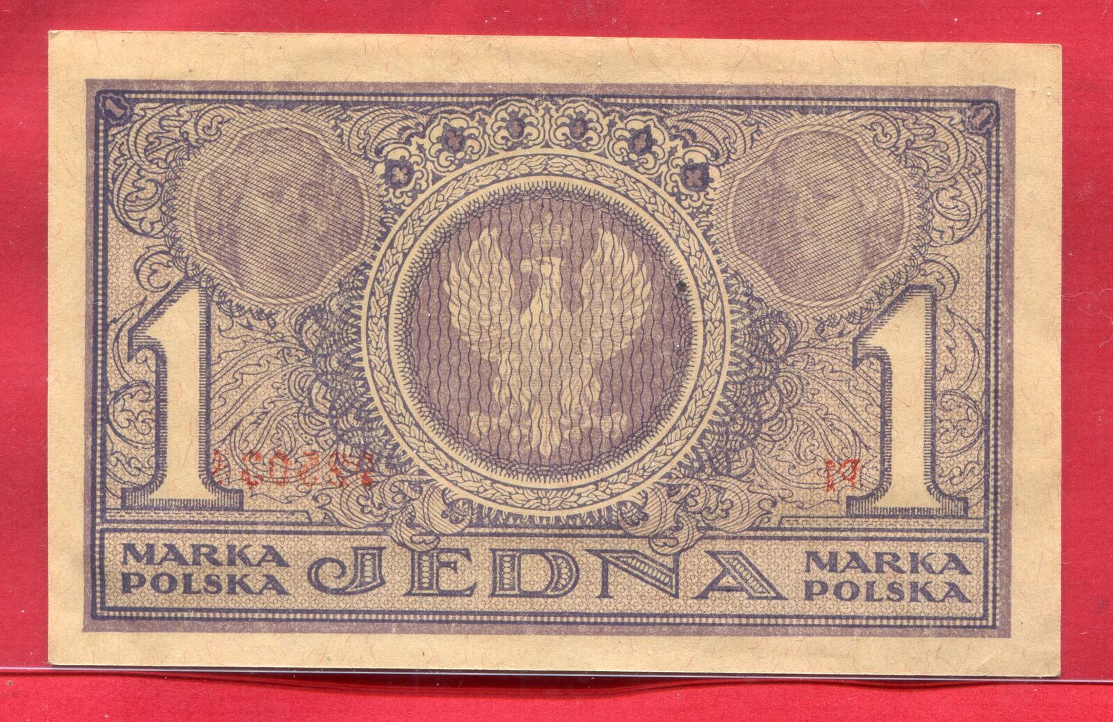 Poland Polen 1 Mark Jedna Marka Polske 1919 Ohne Komma nach dritter ...
