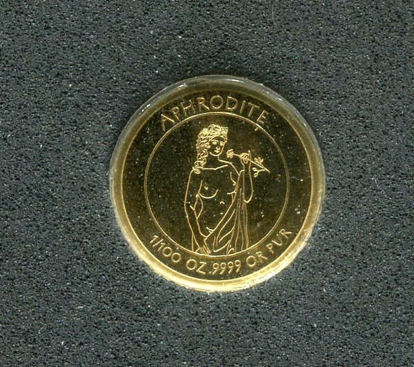 Niger 100 Francs CFA Gold 2022 Aphrodite (1/100 oz) proof in capsule ...