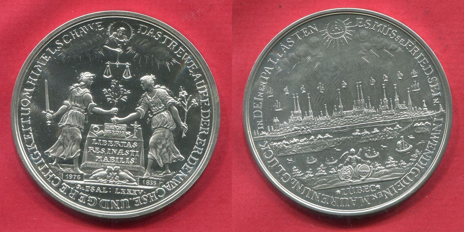 Deutschland German States Taler Nachprägung 1976 NP Replik - Lübeck ...