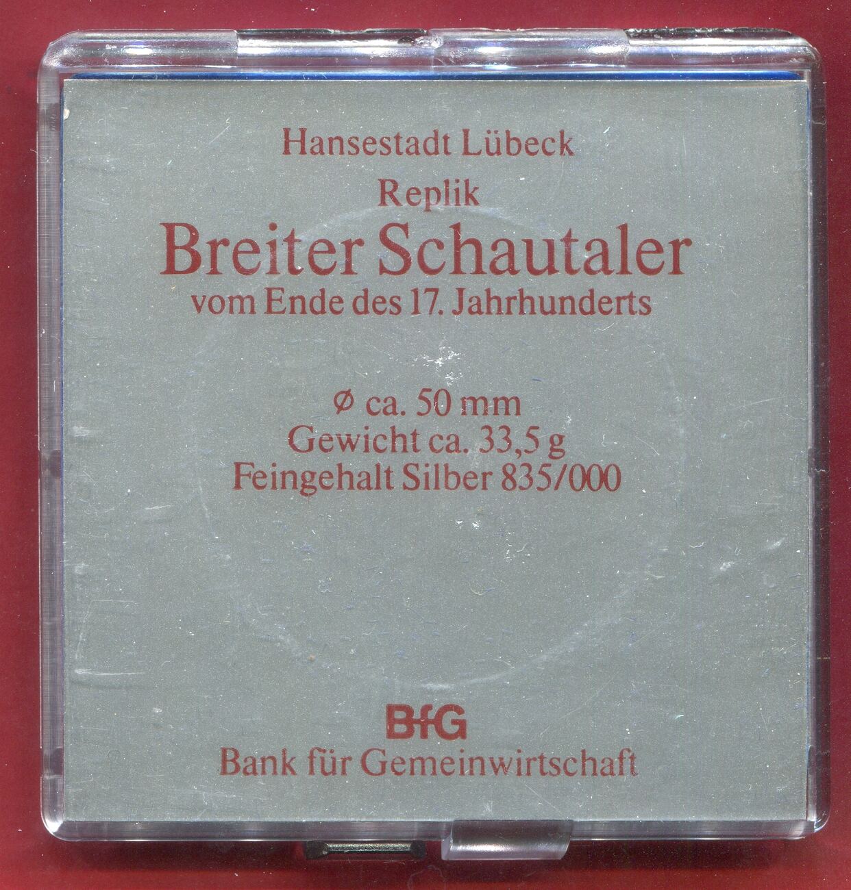 Deutschland German States Taler Nachprägung 1976 NP Replik - Lübeck ...