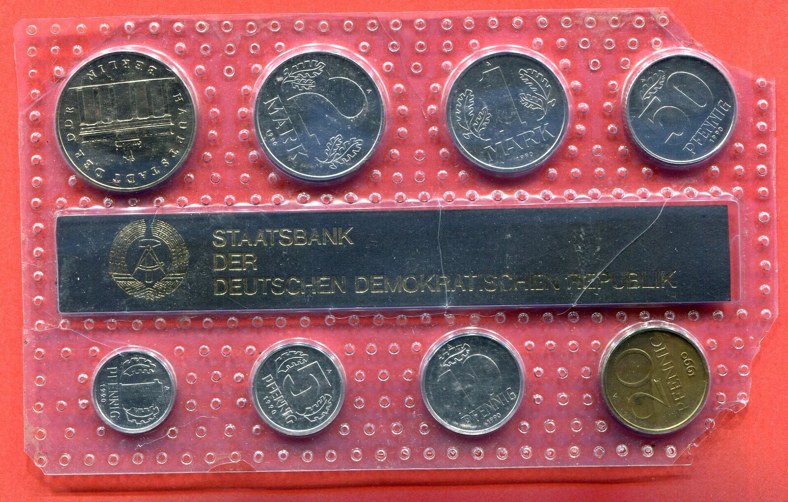Deutsche Demokratische Republik DDR Kursmünzensatz KMS Blister 1990 1 ...
