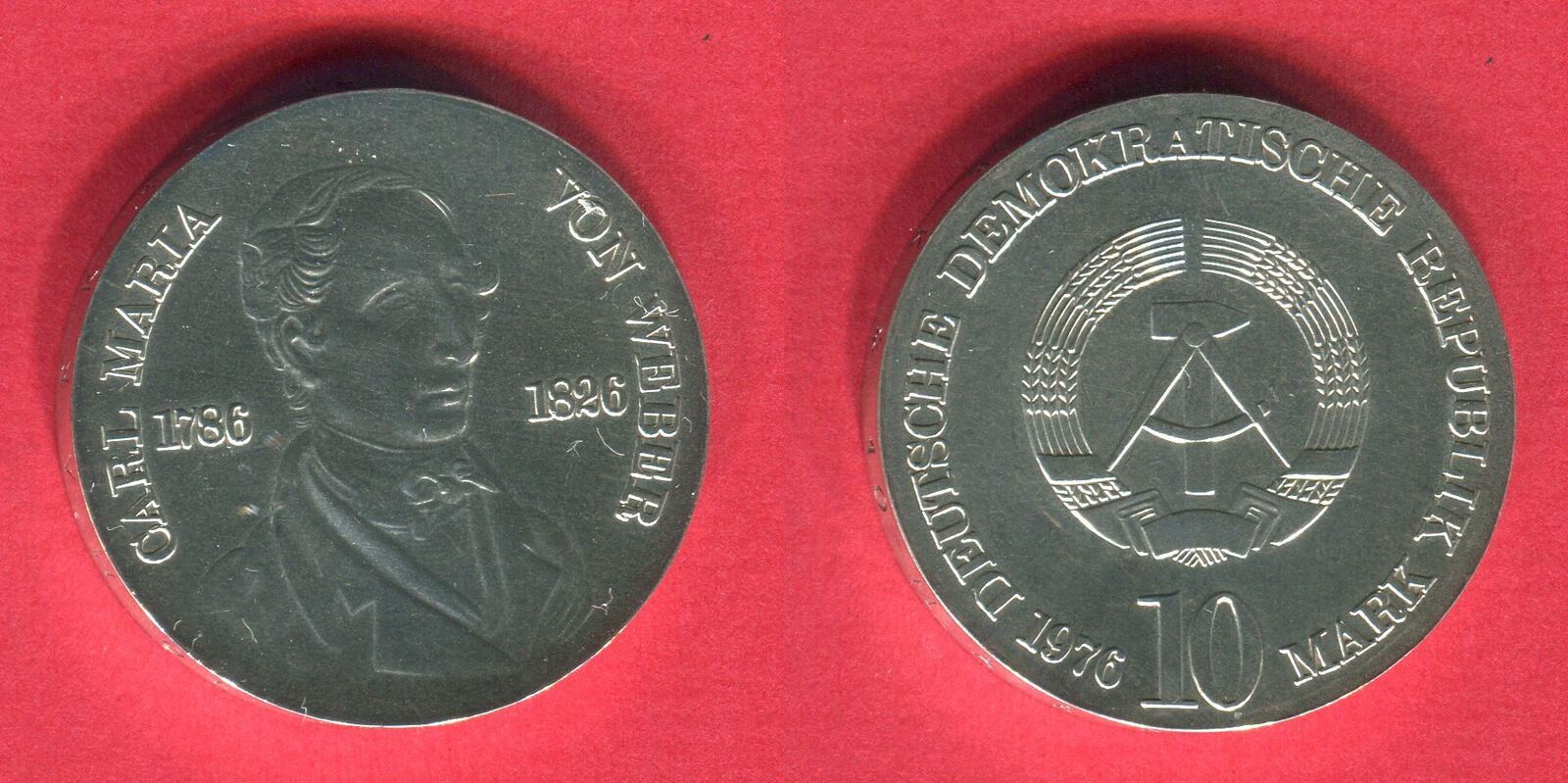 Deutsche Demokratische Republik DDR 10 Mark Silbergedenkmünze 1976 150 ...