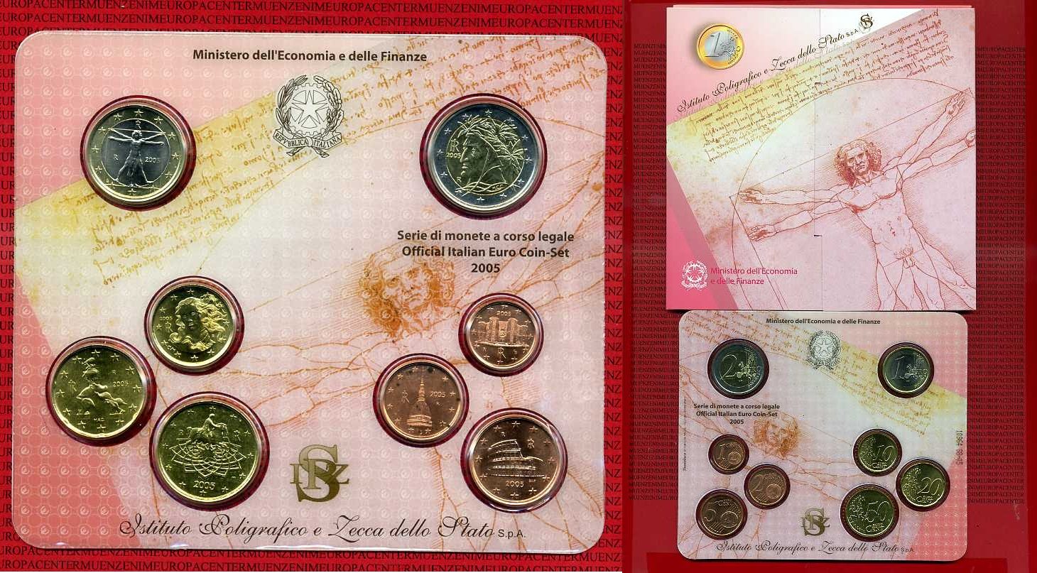 Italien, Italy Euro Kursmünzensatz Offiziell, 3,88 Euro Italien Euro ...