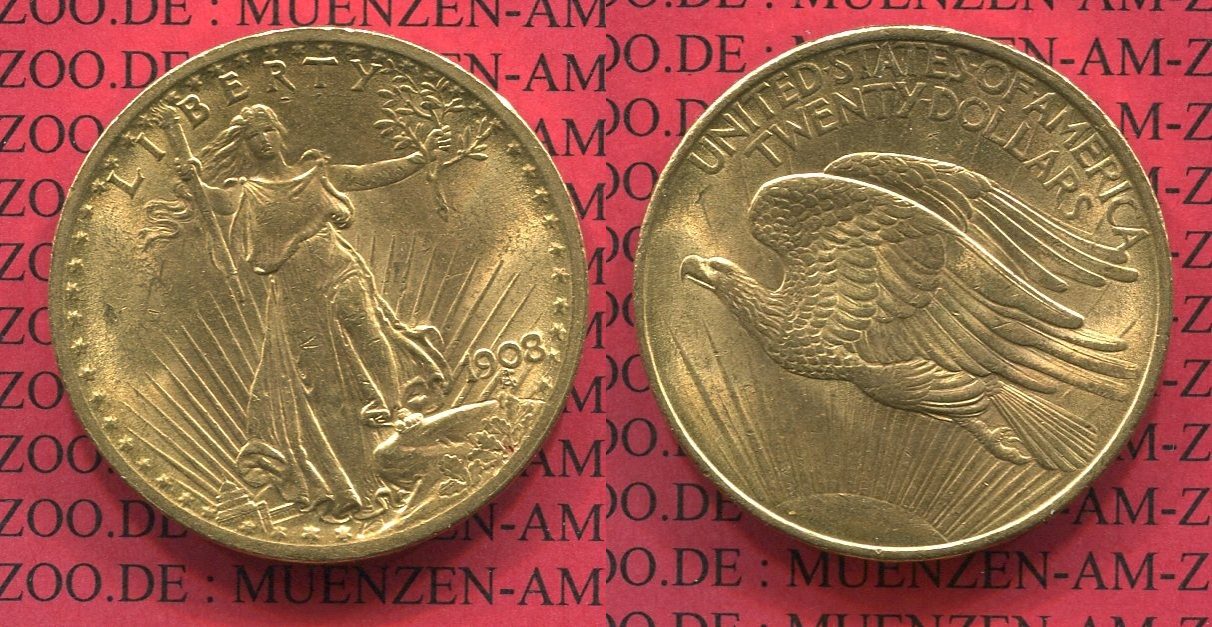 20 Dollars Goldmünze Double Eagle USA 20 Dollars Double Eagle St ...