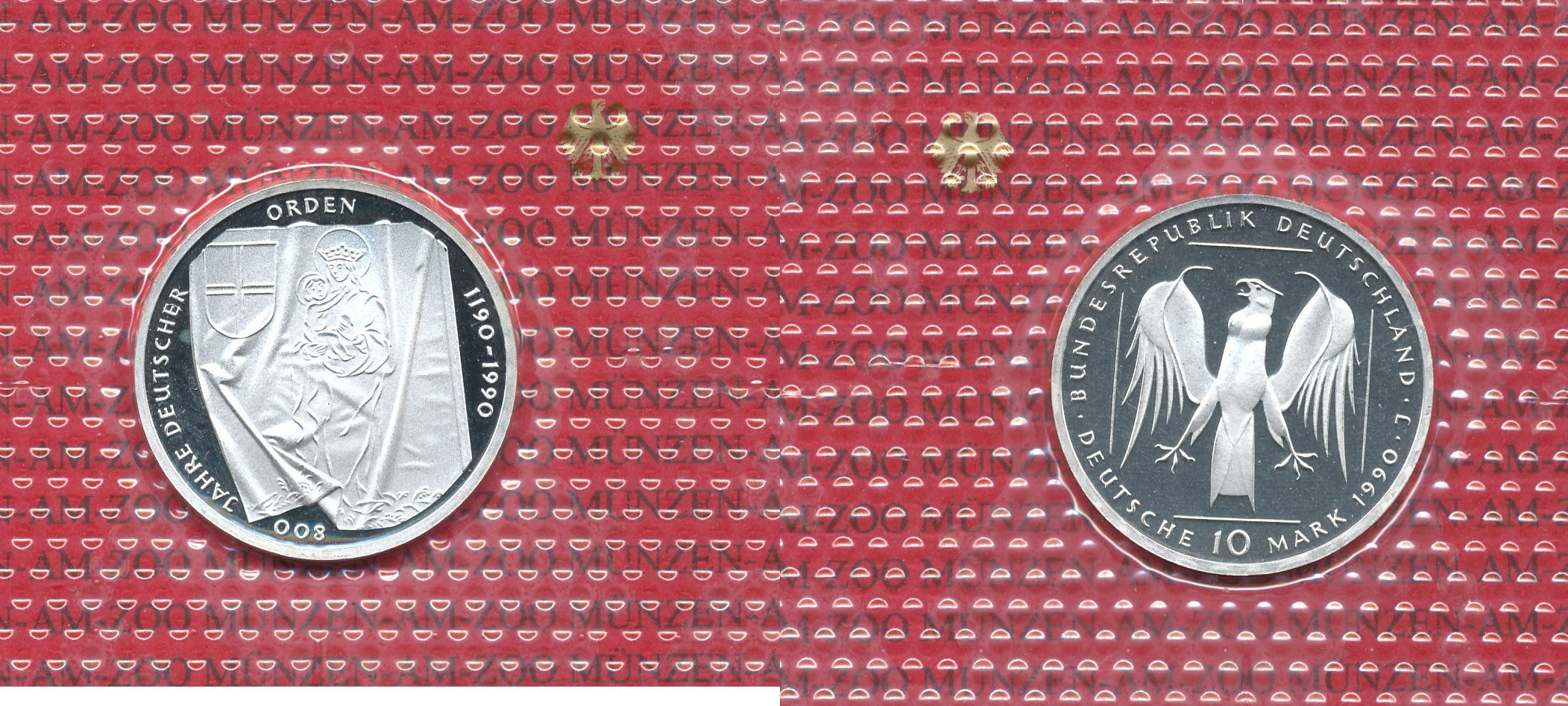 10 DM Gedenkmünze Silber Bundesrepublik Deutschland, 10 DM 1990 J 800 ...