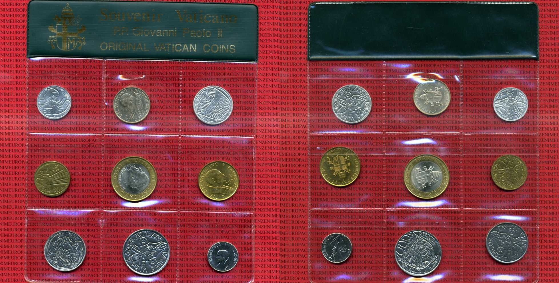 Vatikan, Vatican 5-1000 Lira Vatican Satz 5 -1000 Lira Giovanni Paolo ...
