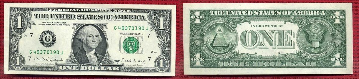 USA 1 Dollar Note 1988 A Federal Reserve Note unc | MA-Shops