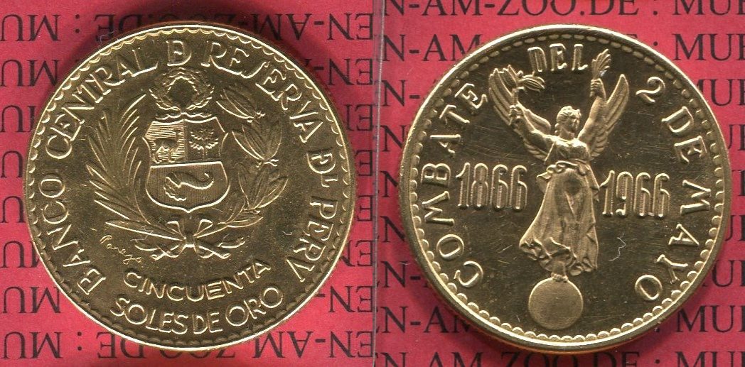 Peru 50 Soles 1966 100th Anniversary of Peru-Spain Naval Battle ...