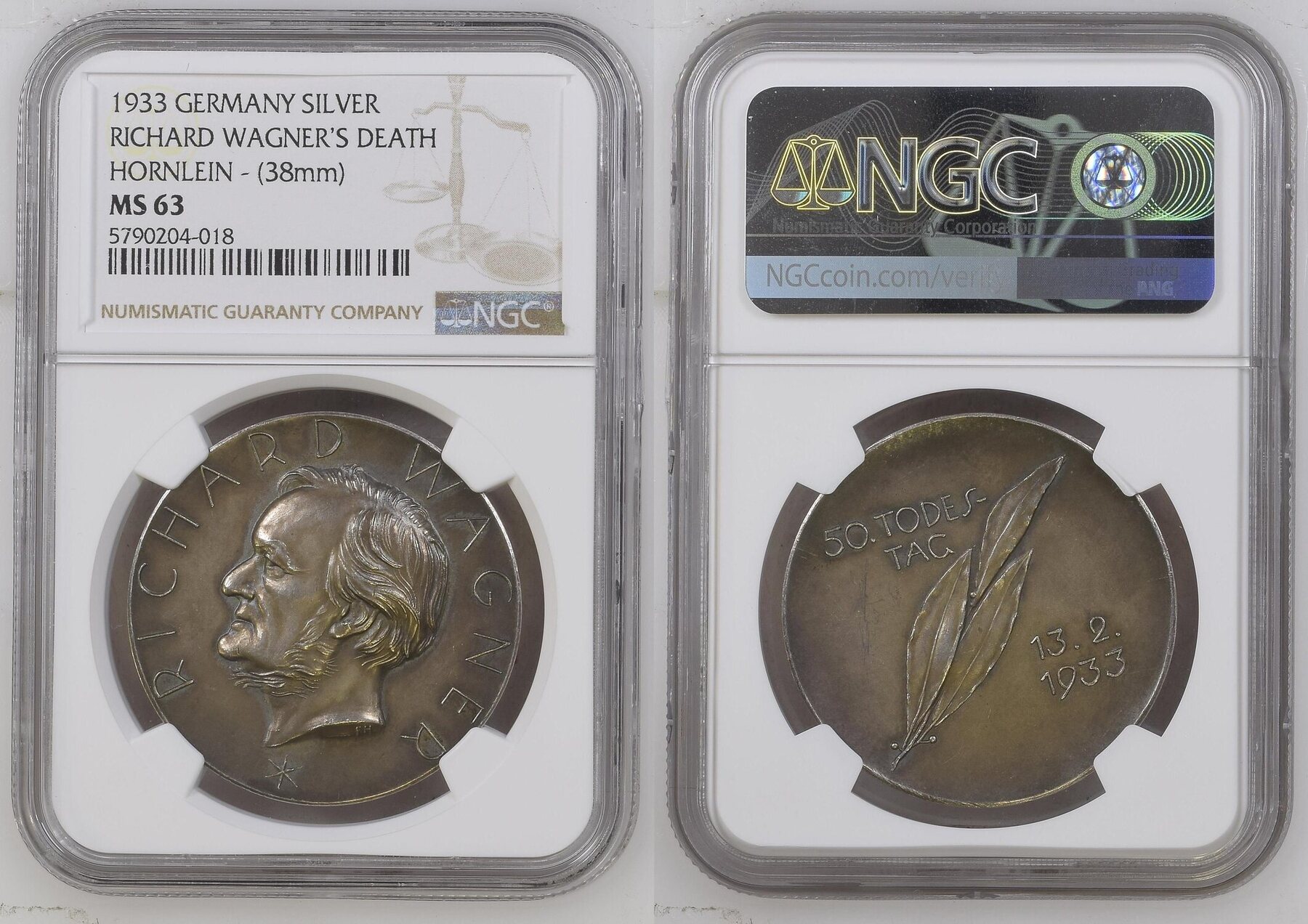 Germany Deutschland Hörnlein Silbermedaille Silver Medal 1933 Richard ...