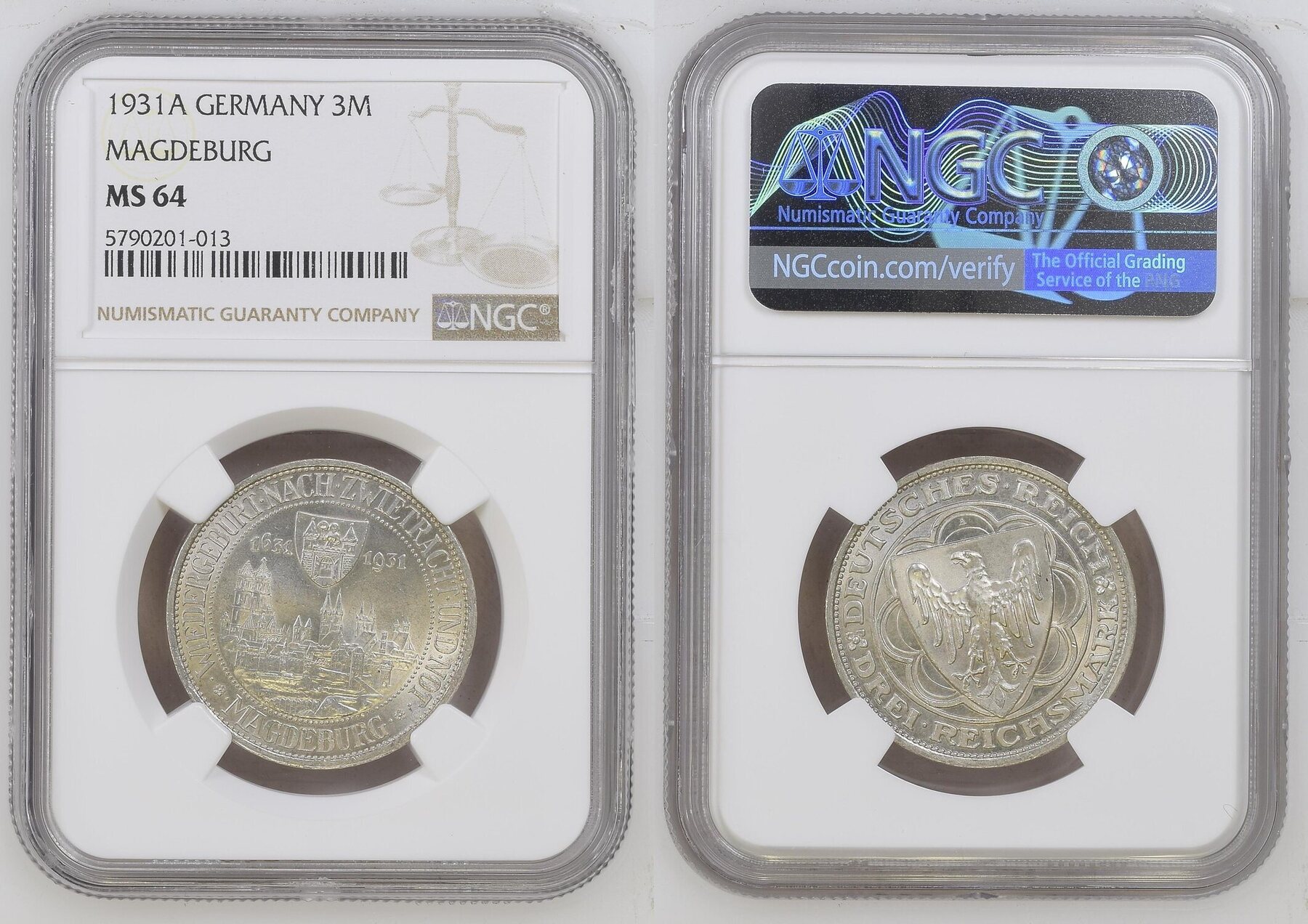 Deutschland Weimarer Republik Germany 3 Mark Commemorative Coin 1931 A ...