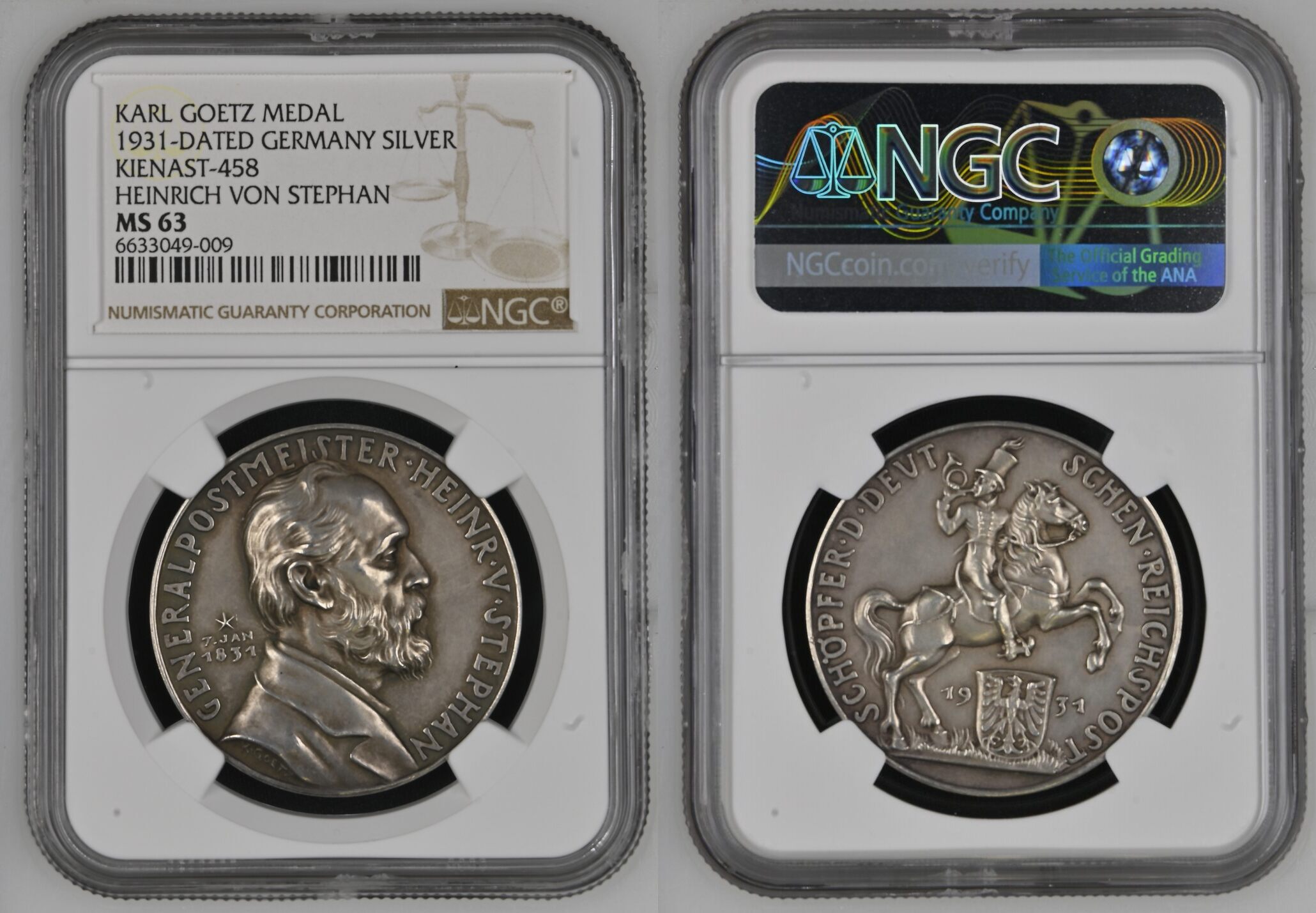 Germany Deutschland Karl Goetz Medaille Weimarer Silvermedal ...