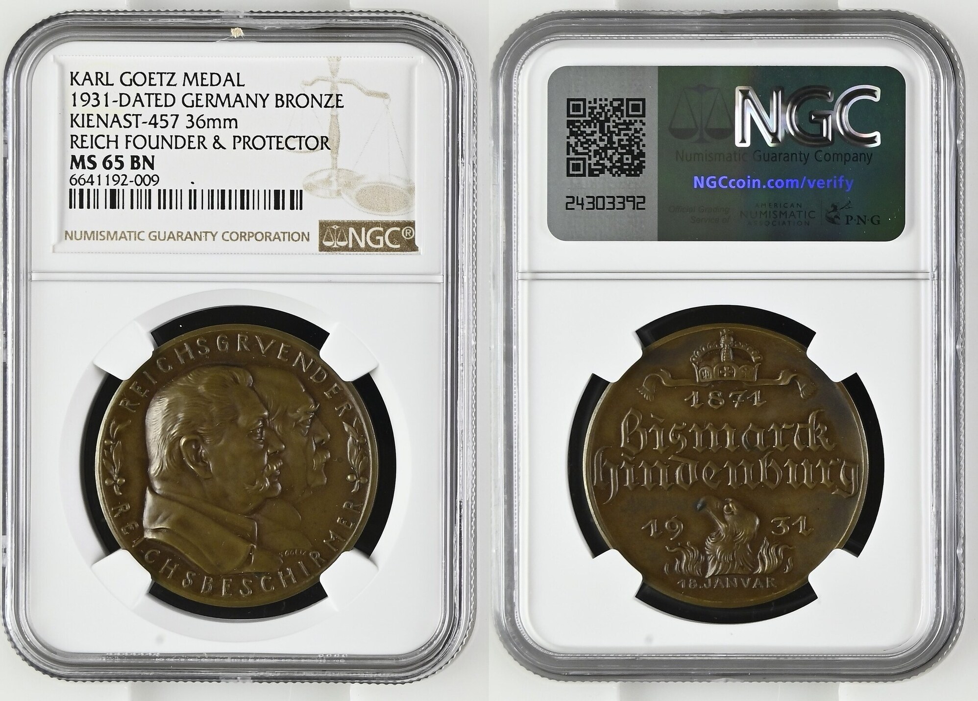 Deutschland Weimarer Republik Germany Bronze Medaille 1931 DATED ...
